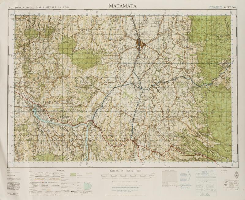 Map, Topographical, Matamata - Tauranga Heritage Collection