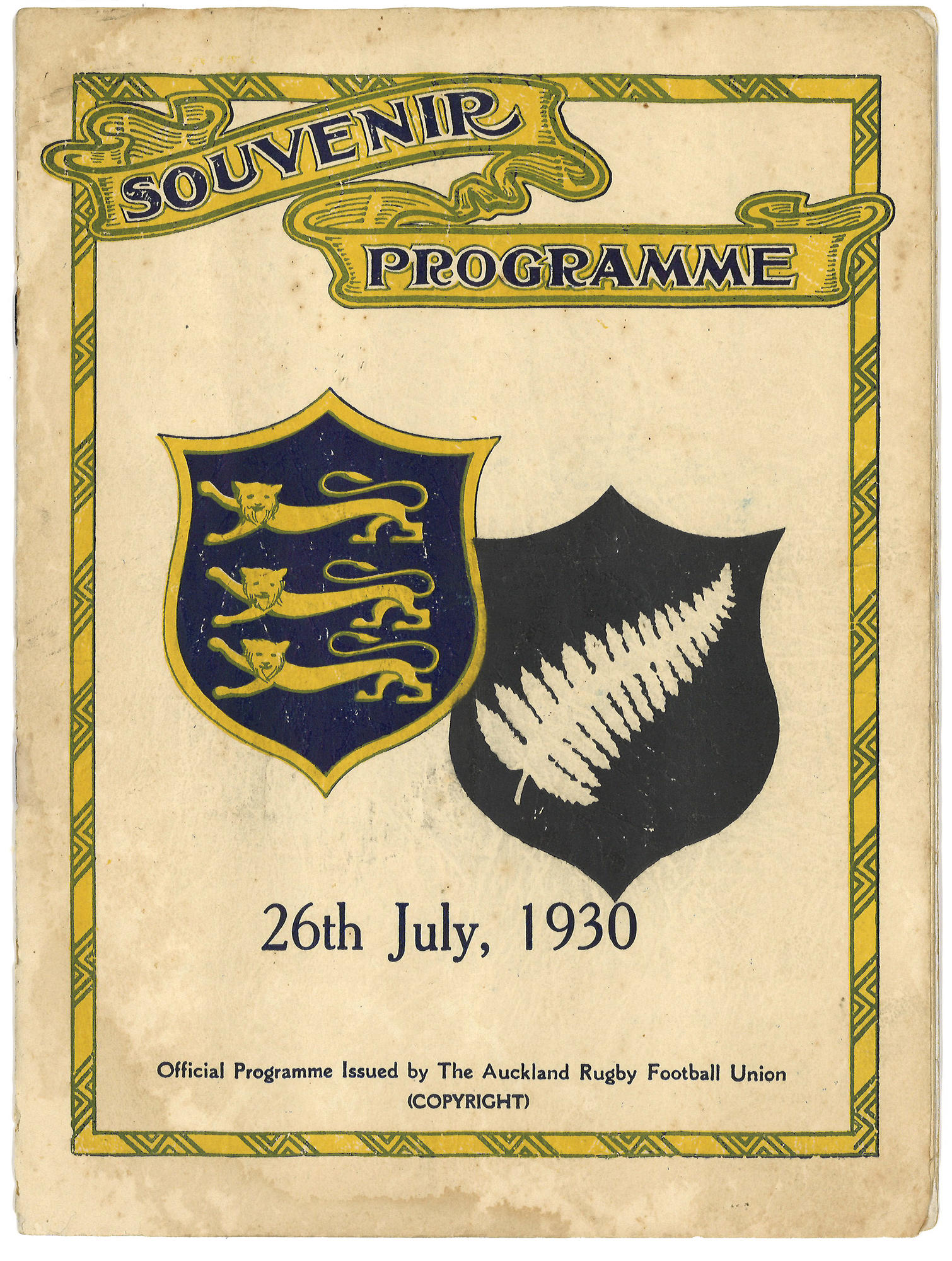 Souvenir Programme - Tauranga Heritage Collection