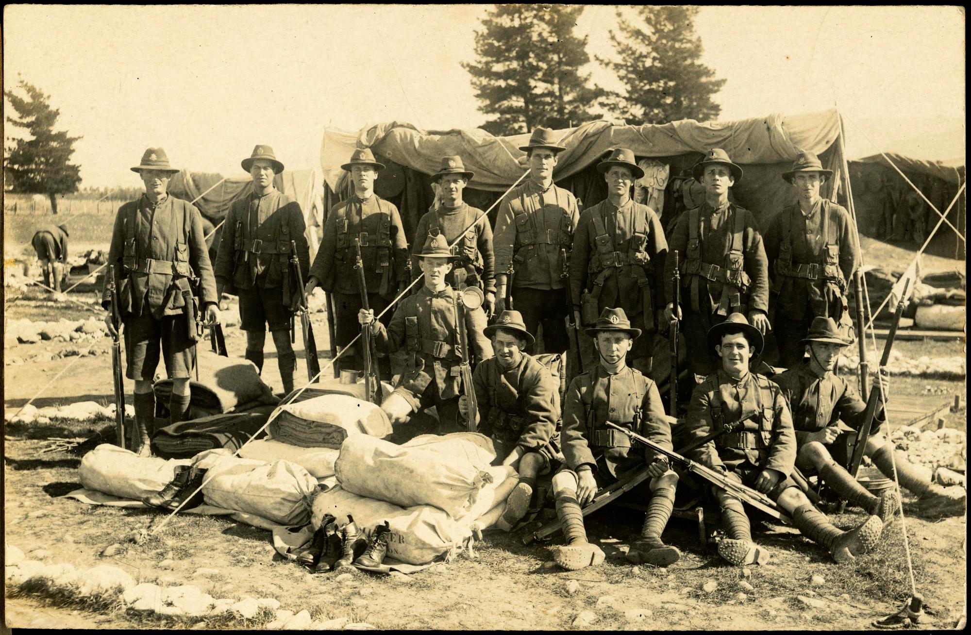 Print, Photographic, Group of Soldiers, WW1 - Tauranga Heritage Collection